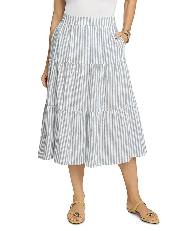MATTY M Emory Tiered Skirt - Denim