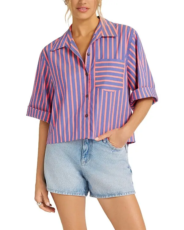 MATTY M Chamber Stripe Top