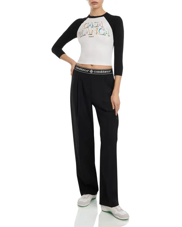 Casablanca Pima Jersey Baseball Tee