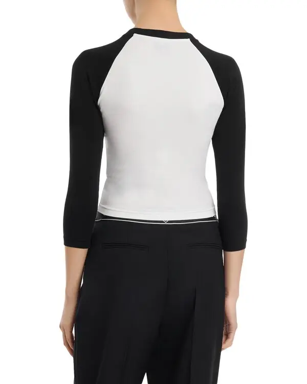 Casablanca Pima Jersey Baseball Tee