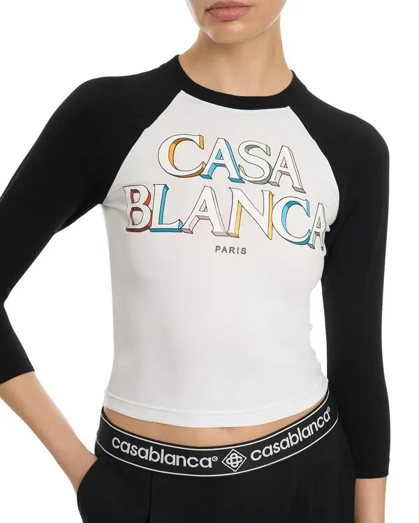 Casablanca Pima Jersey Baseball Tee