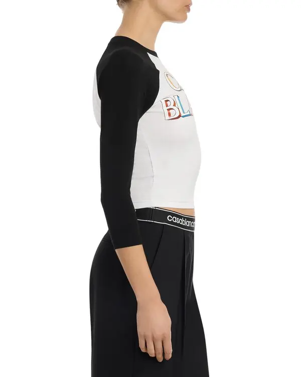 Casablanca Pima Jersey Baseball Tee