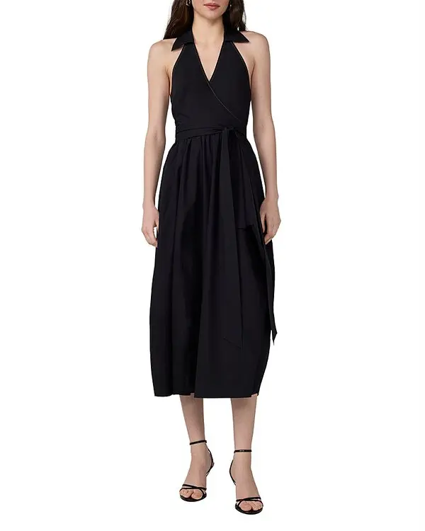Diane Von Furstenberg Nova Halter Neck Dress - Black