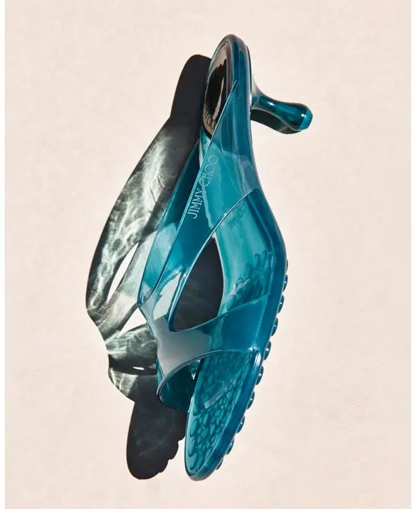 JIMMY CHOO Jelly Drop 50 Sandals - Light Lagoon