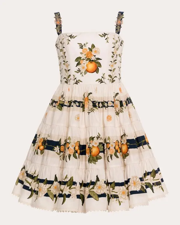 Agua Bendita Lima Valle Cotton Tiered Mini Dress - Multicolor