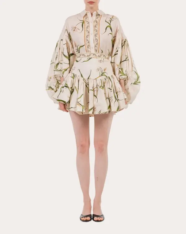 Agua Bendita Agar Azucar Linen Billowed Blouse