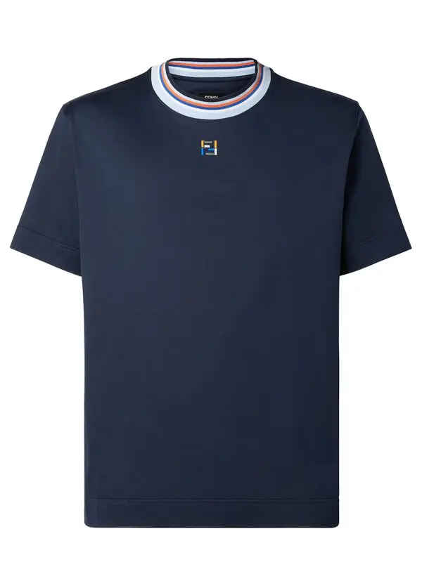 Fendi Short-sleeve Reguther-fit T-shirt Size - Blu