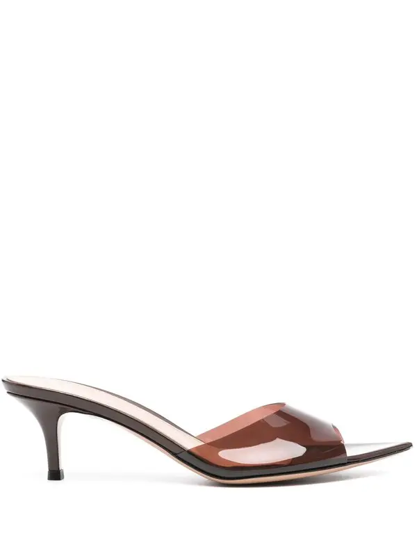 GIANVITO ROSSI Pointed Toe Stiletto Sandals - Marrone