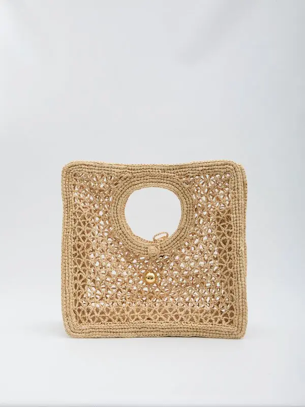 Jacquemus Mini Structured Shoulder Bag - Natural