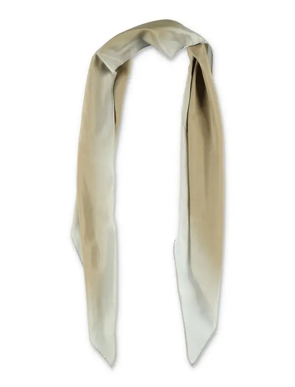 LARDINI Cotton And Silk Blend Geometric Scarf - Beige
