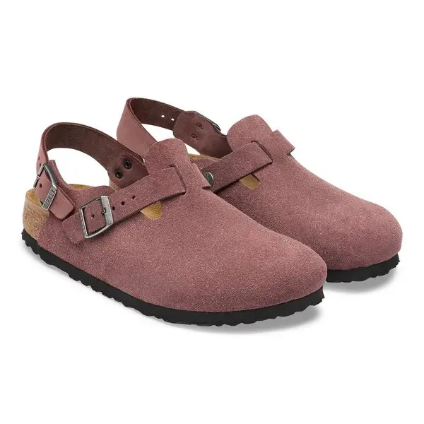 BIRKENSTOCK Tokio Suede Leather Clogs