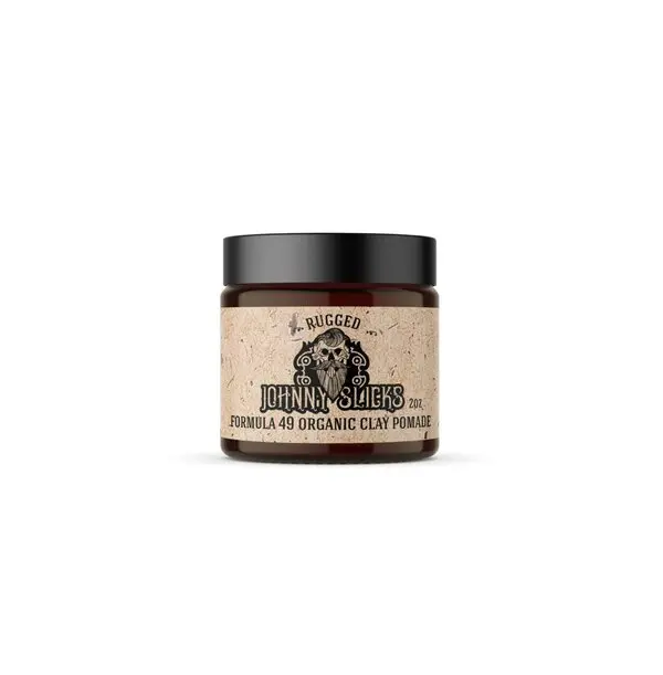 JOHNNY SLICKS Formula 49 Clay Pomade Firm Hold And Matte Finish 2 Oz Rugged Scent - No Color