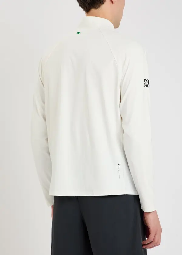MALBON Performance Logo Half-zip Stretch-jersey Top