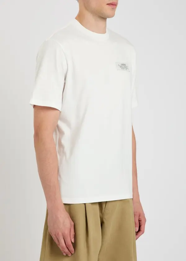 Amiri Spirit Logo-appliquéd Cotton T-shirt - Ivory