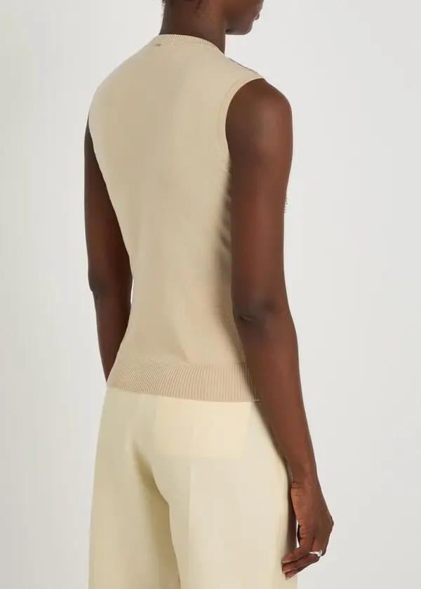 Sportmax Crystal-embellished Fine-knit Top