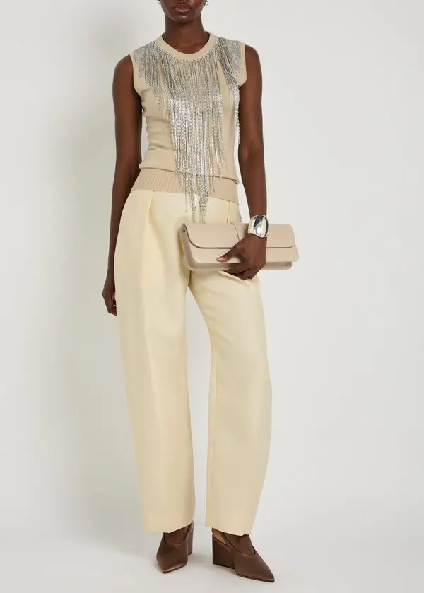 Sportmax Crystal-embellished Fine-knit Top