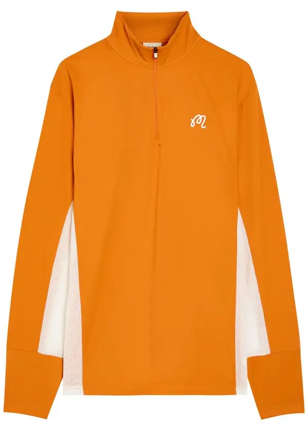 MALBON Santiago Logo Half-zip Stretch-jersey Mid-layer Jacket