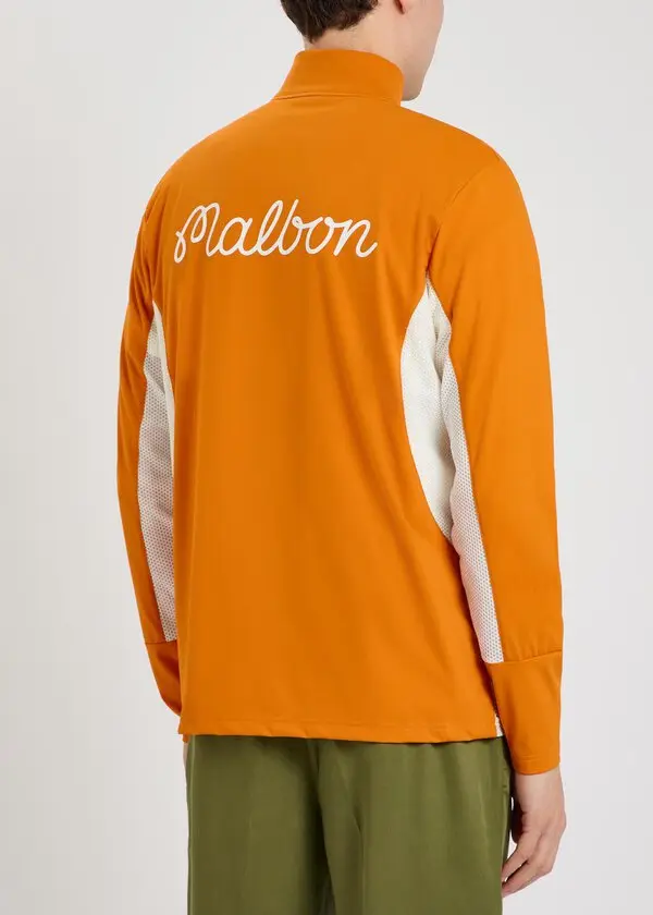 MALBON Santiago Logo Half-zip Stretch-jersey Mid-layer Jacket