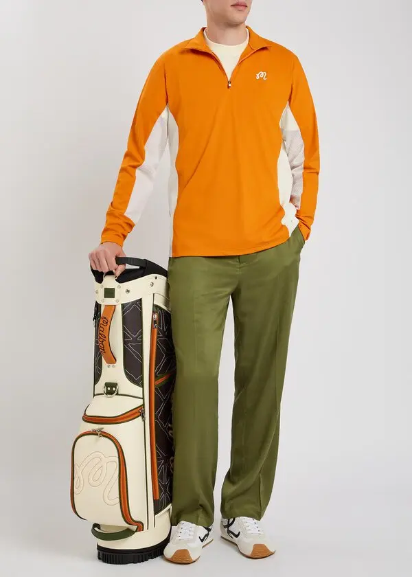 MALBON Santiago Logo Half-zip Stretch-jersey Mid-layer Jacket