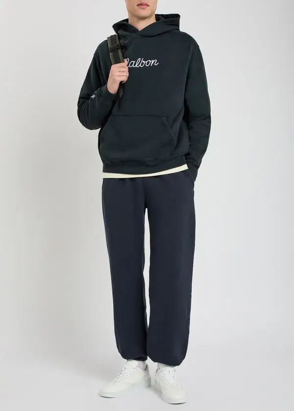 MALBON Embroidered Logo Cotton Hoodie