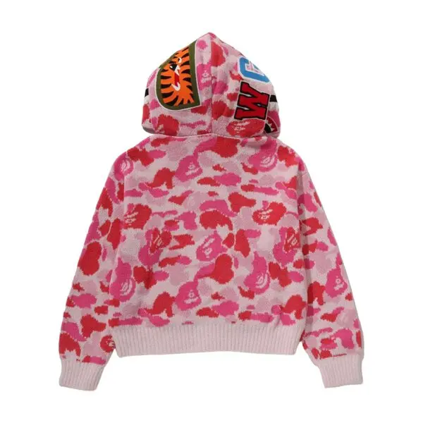 A BATHING APE Camo Towel Jacquard Shark Full Zip Hoodie