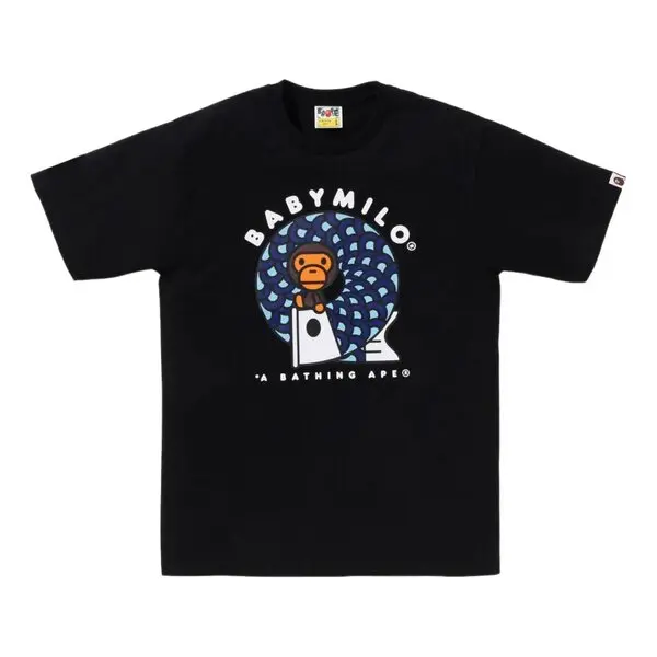 A BATHING APE Koinobori On Baby Milo T-shirt - Black
