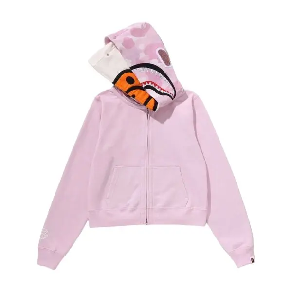 A BATHING APE Milo Shark Cropped Full Zip Double Hoodie