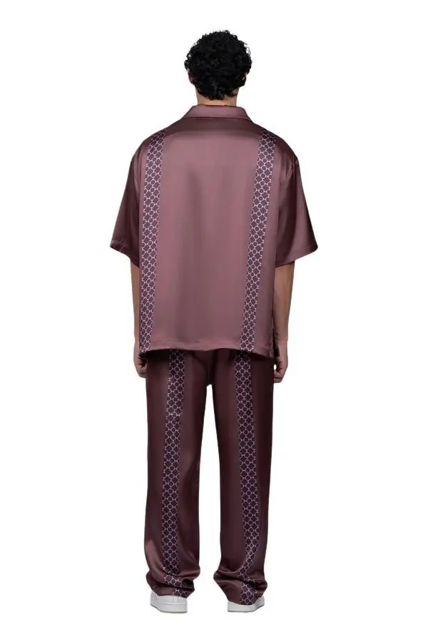 HOUSE OF CENMAR Satin Shirt With Cenmar Pattern