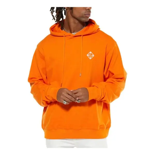 HOUSE OF CENMAR Graphic Print On Back Hoodie - Orange