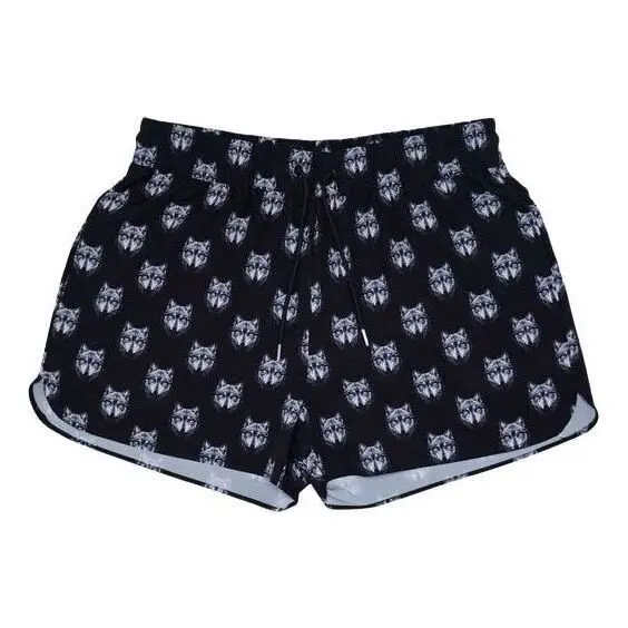 HOUSE OF CENMAR Wolf Artwork Shorts - Black