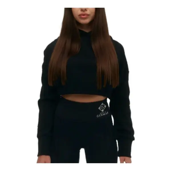 HOUSE OF CENMAR Cropped Hoodie - Black