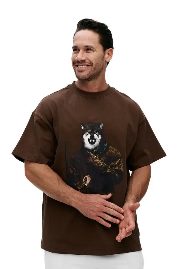 HOUSE OF CENMAR Wolf Printed T-shirt