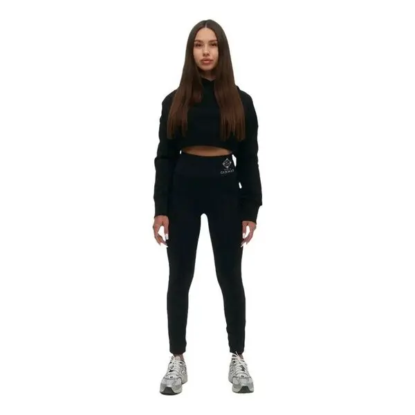 HOUSE OF CENMAR Leggings With Logo Print - Black