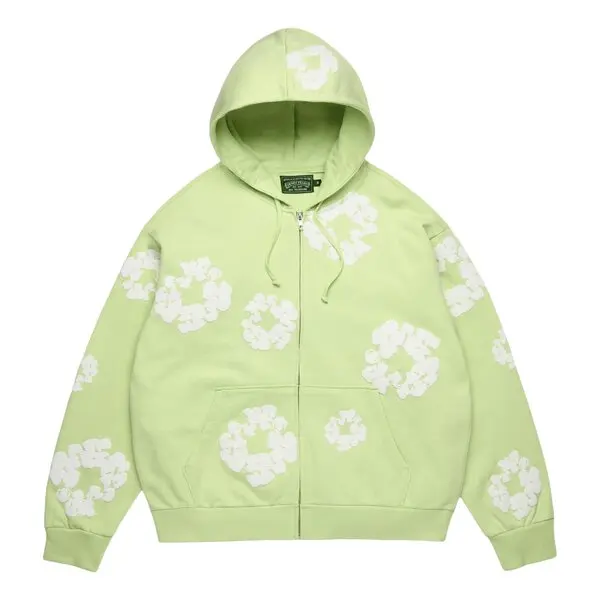 DENIM TEARS Cotton Wreath Zip Hoodie - Mint