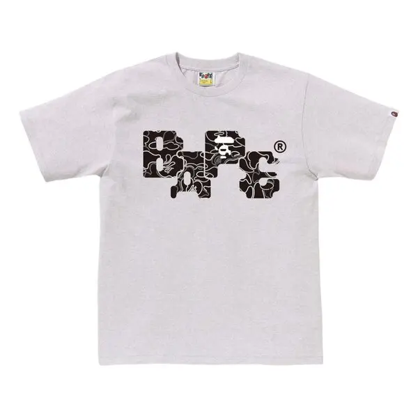 A BATHING APE Neon Camo 8bit Logo T-shirt - Gray