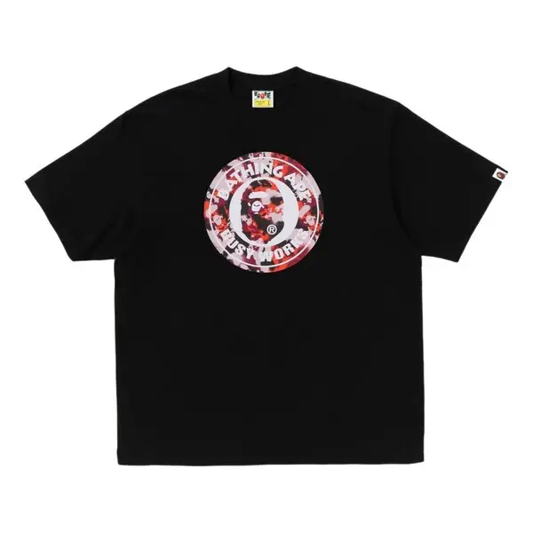 A BATHING APE Map Camo Busy Works Relaxed Fit T-shirt - Black