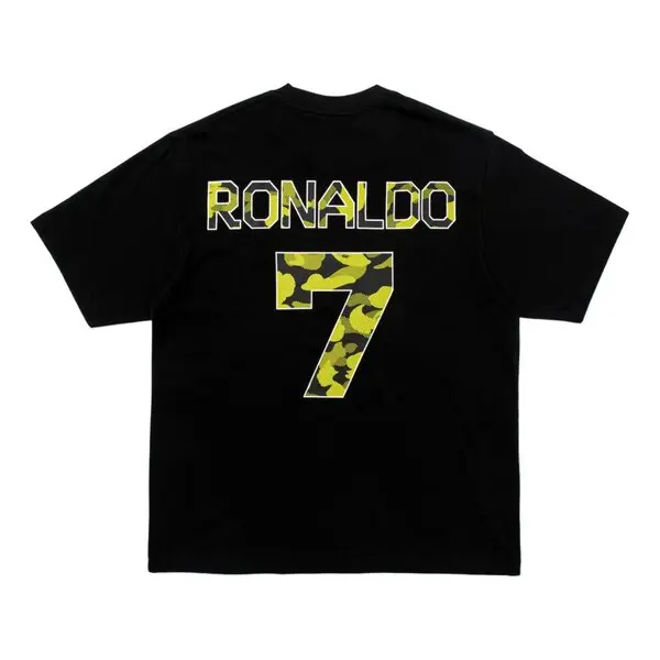 A BATHING APE X Cristiano Ronaldo Cr7 Life College Relaxed Fit T-shirt - Black