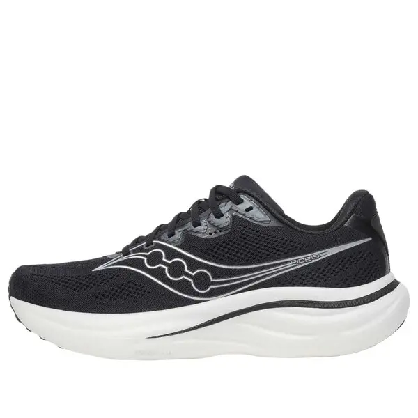 Saucony Ride 19 Athletic Sneakers - Black/silver
