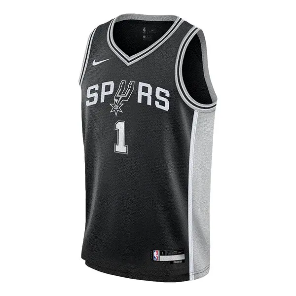 Nike Nba Victor Wembanyama San Antonio Spurs 2023/24 Icon Edition Swingman Jersey - Black