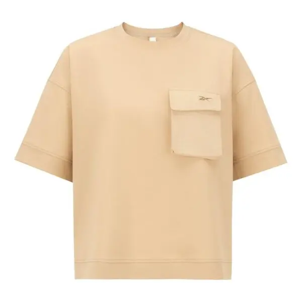 REEBOK Pocket Short Sleeve Top - Browm