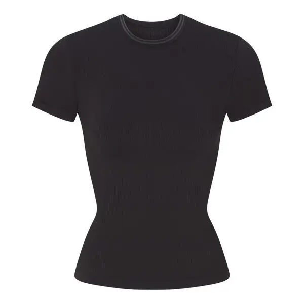 Nike X Skims Ribbed Seamless Baby T-shirt - Obsidian