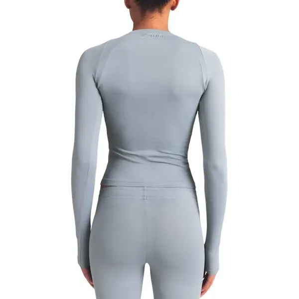 Nike X Skims Airy Long-sleeve Crew-neck Top - Washed Pacific