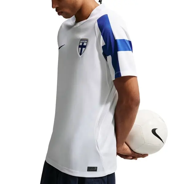 Nike Finland 2026 Stadium Home Dri-fit Soccer Replica Jersey - White/hyper Blue