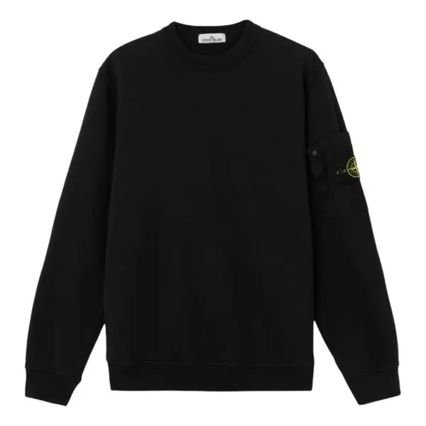 Stone Island 6100019 Seasonal Pocket Crewneck Sweatshirt - Black
