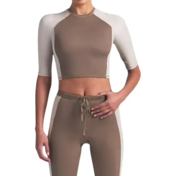 Nike X Skims Shine Padded Crop Top - Truffle/stone