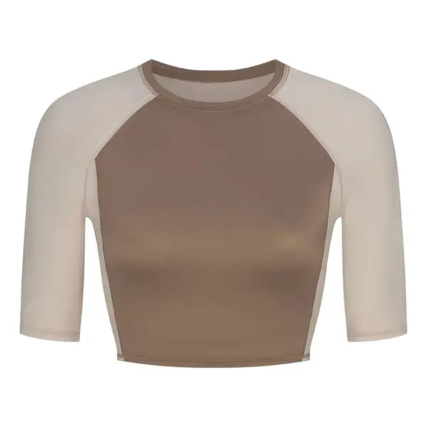 Nike X Skims Shine Padded Crop Top - Truffle/stone