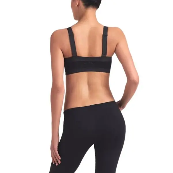 Nike X Skims Matte Shine Mix Straight-neck Bra 'obsidan Igneous