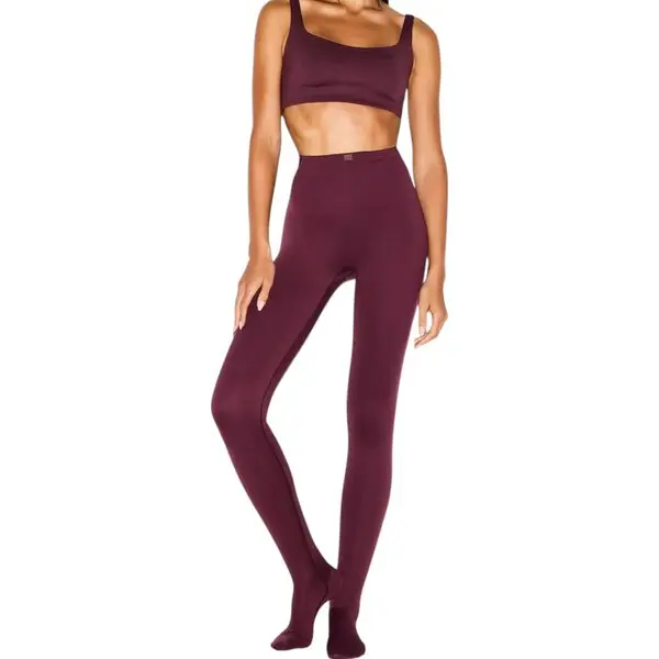 Nike X Skims Matte High-waisted Footsie Grip Leggings