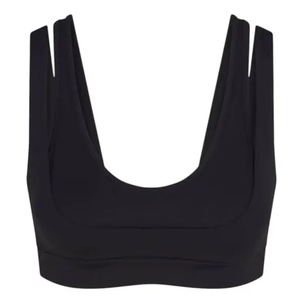 Nike X Skims Matte Double Strap Scoop Bra - Obsidian