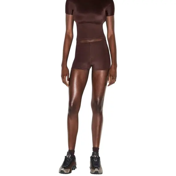 Nike X Skims Shine Mid-rise 2 Boyshorts With Drawcord